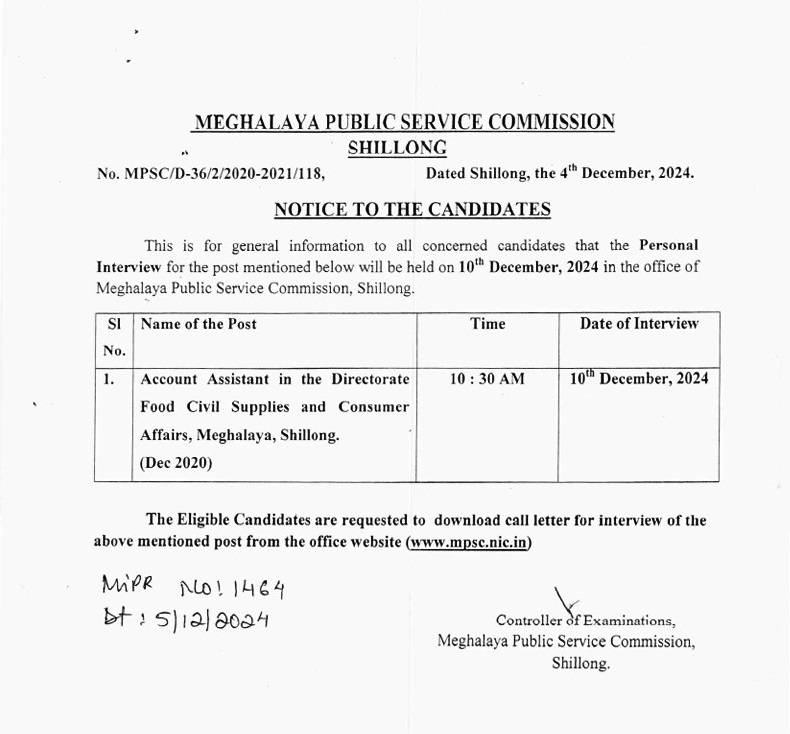 Shillong Mail – Shillong Mail – U Kyrwoh, Ka Atiar