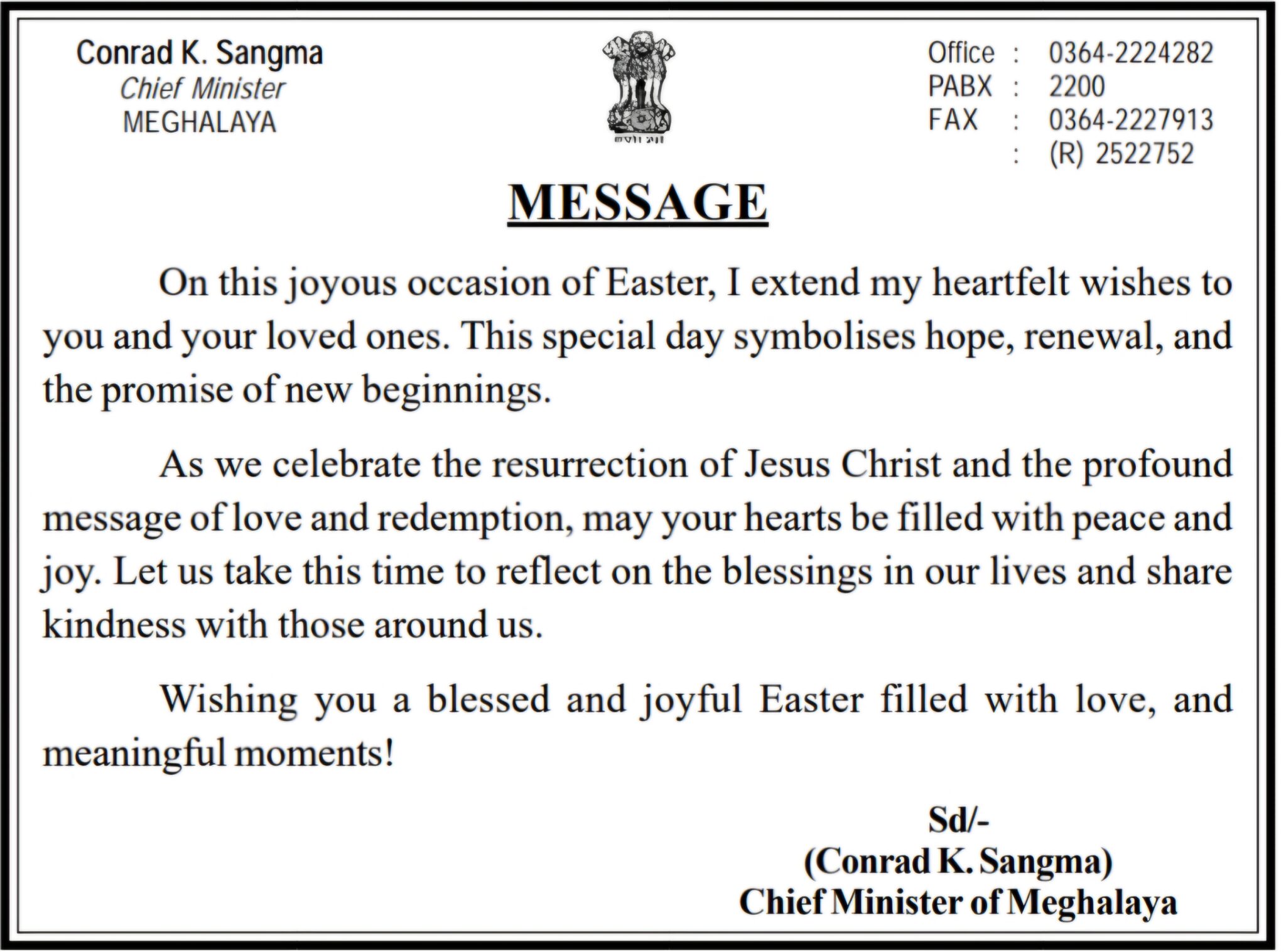 The Border Cry of ‘Ka Bri u Hynñiewtrep’ at U Soso Tham Auditorium ...